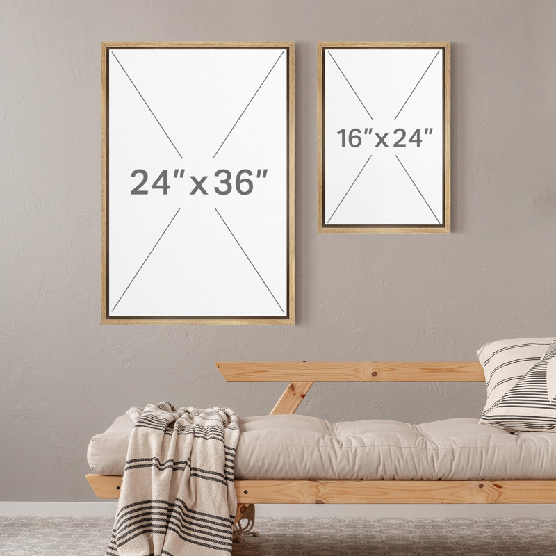 wall26 Heron Crane Bird Animals Nautical Decor - Large Framed Canvas Living Room Wall Art Work ...